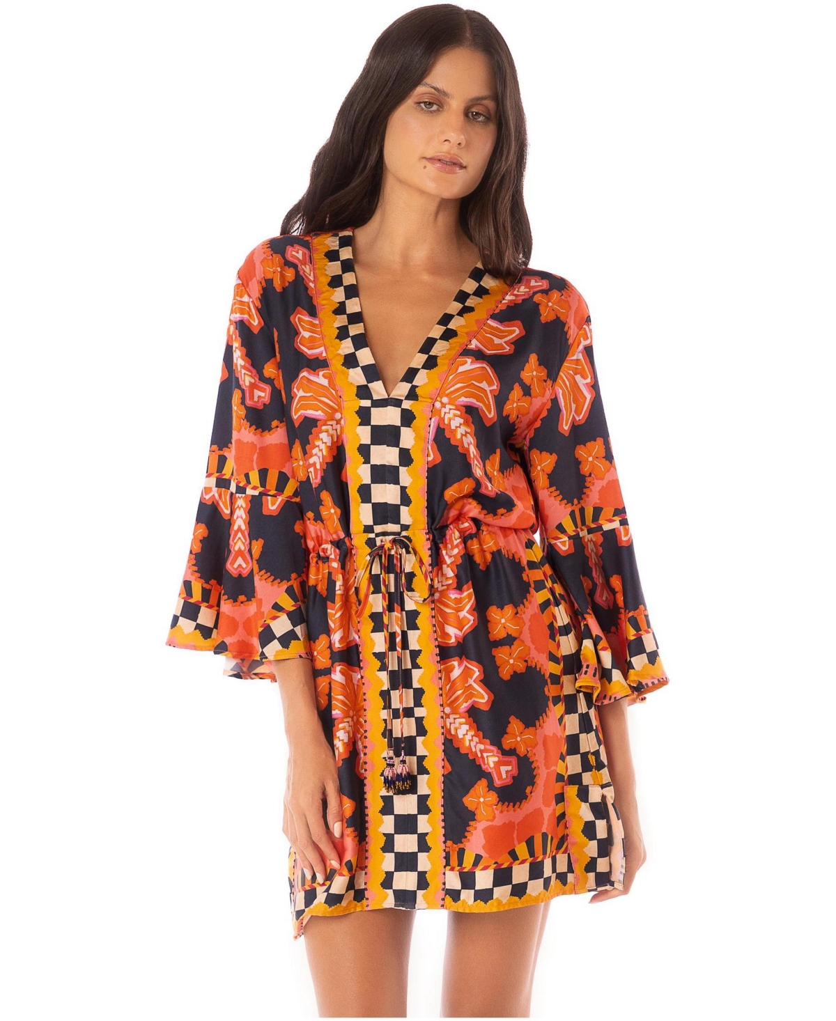 Click here for Maaji Womens Racing Palms Joypop - Open orange prices