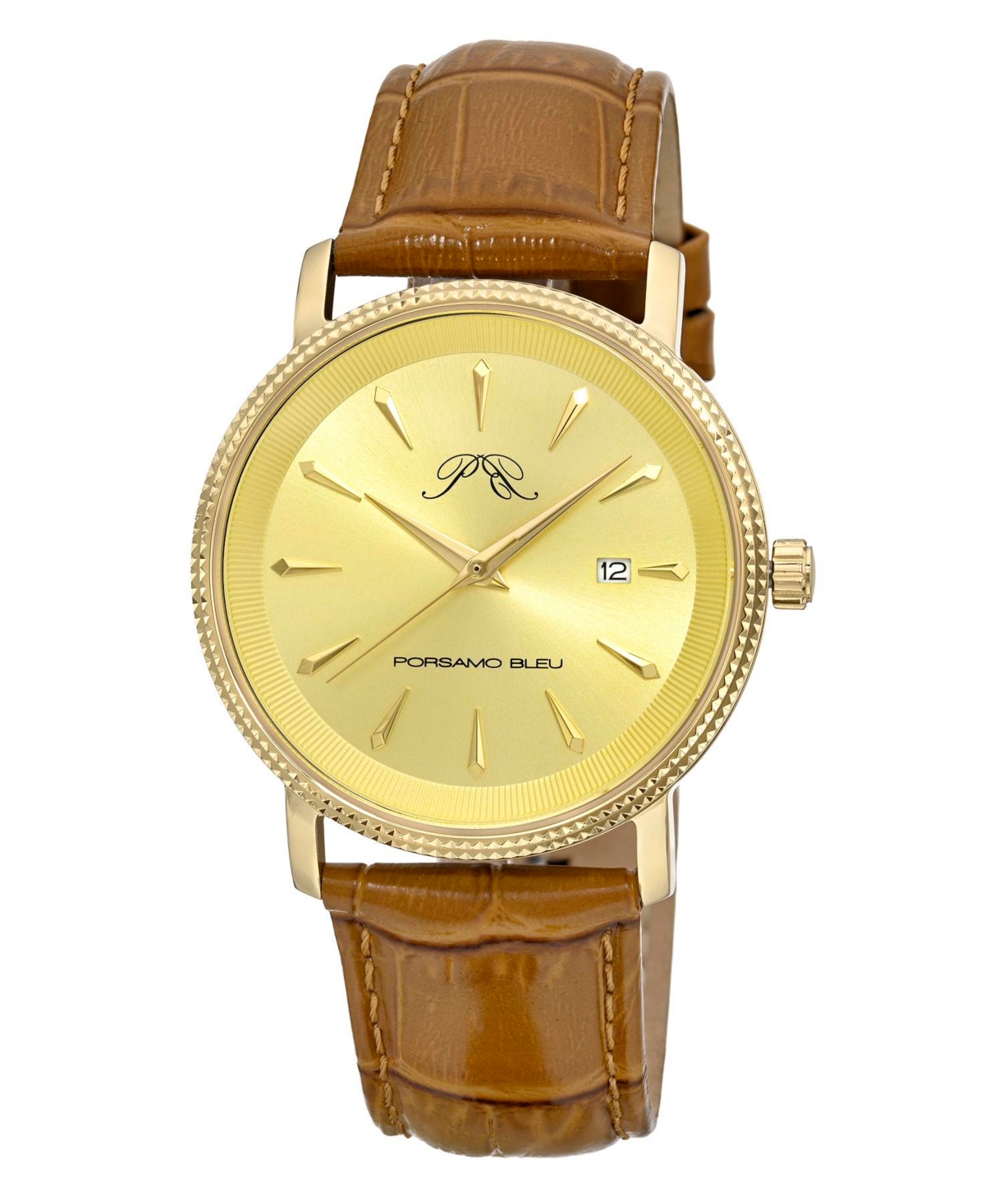 Click here for Porsamo Bleu Mens Veritas 2 Round Brown Genuine Le... prices