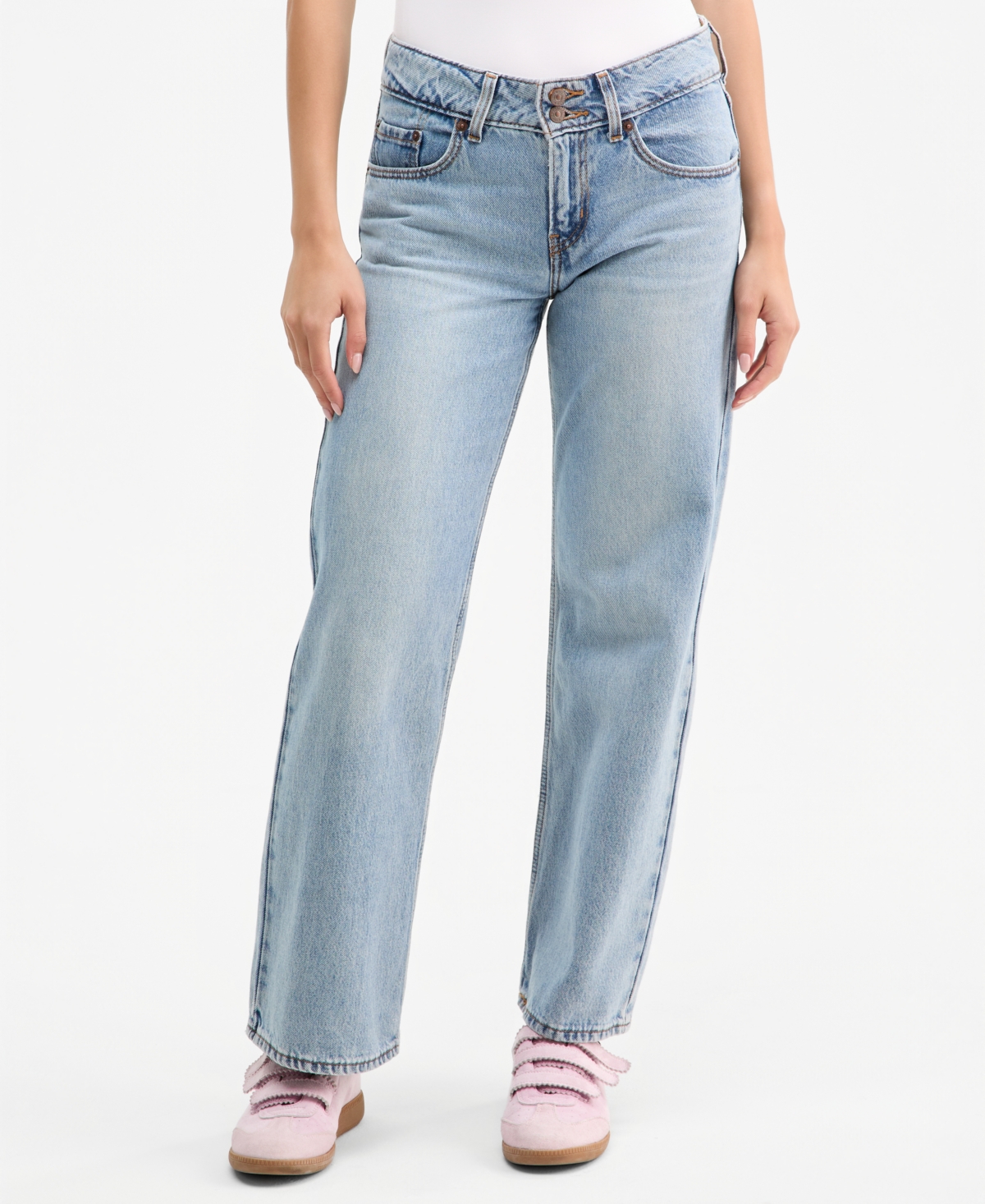 Click here for Levis Womens Super-Low Double-Button Relaxed-Fit D... prices