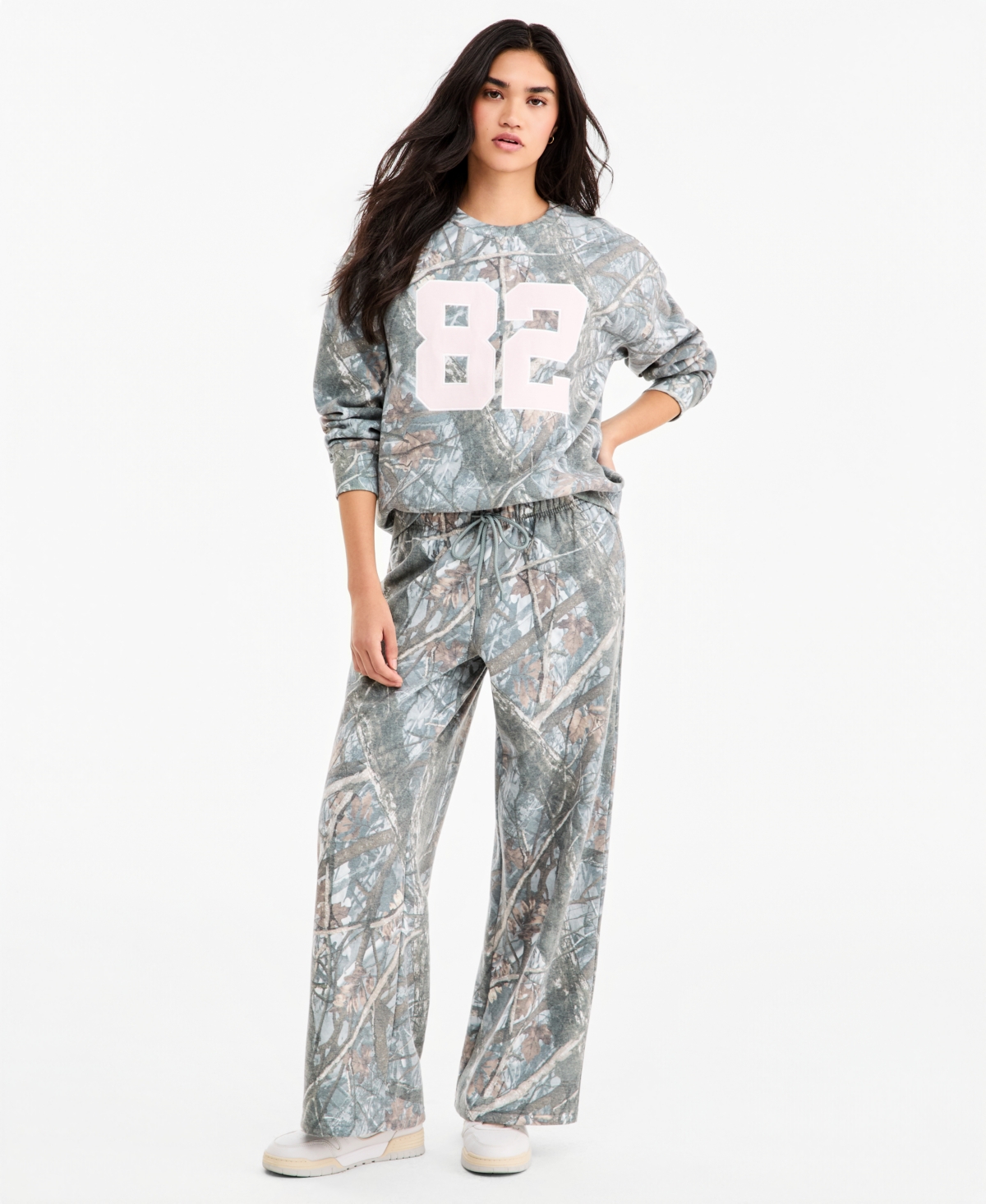 Click here for Madden Girl Juniors Fleece Wide Leg Camo Pants - T... prices