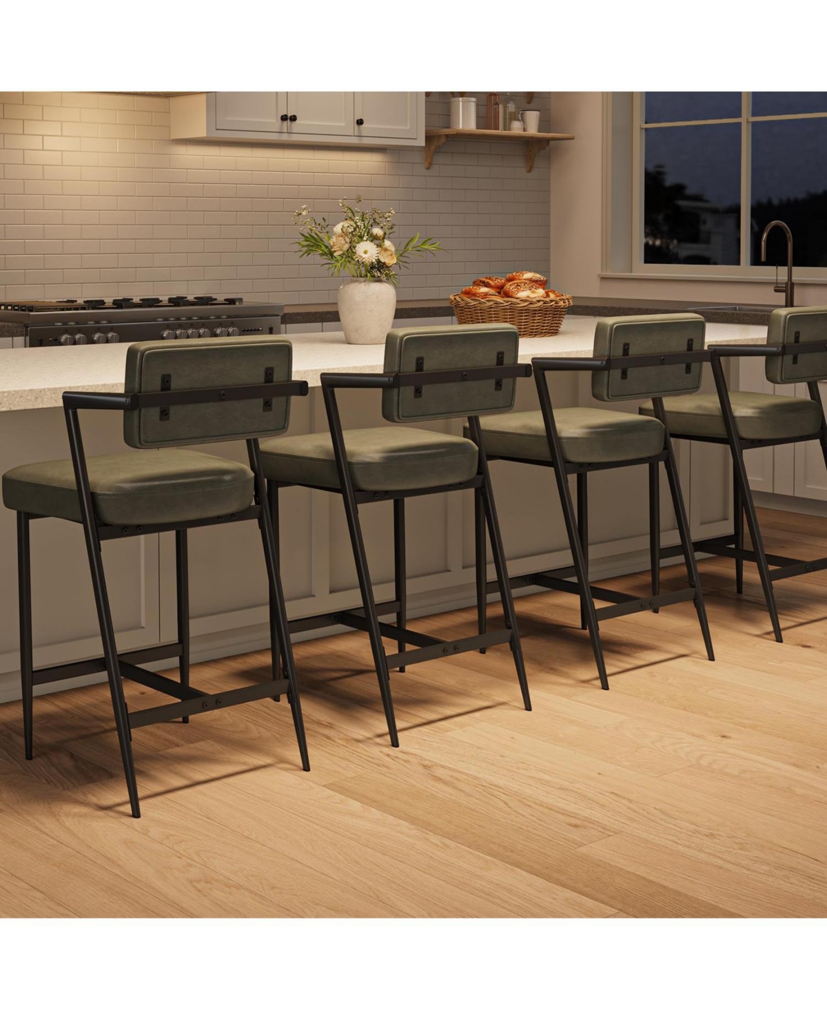 Click here for homfan 4/6/8-piece upholstered counter stools with... prices