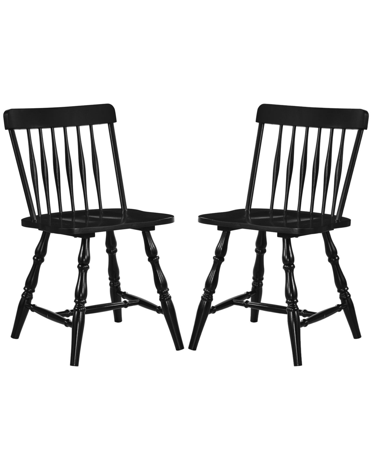 Click here for Costway Windsor Dining Chairs with Turned Legs Cur... prices
