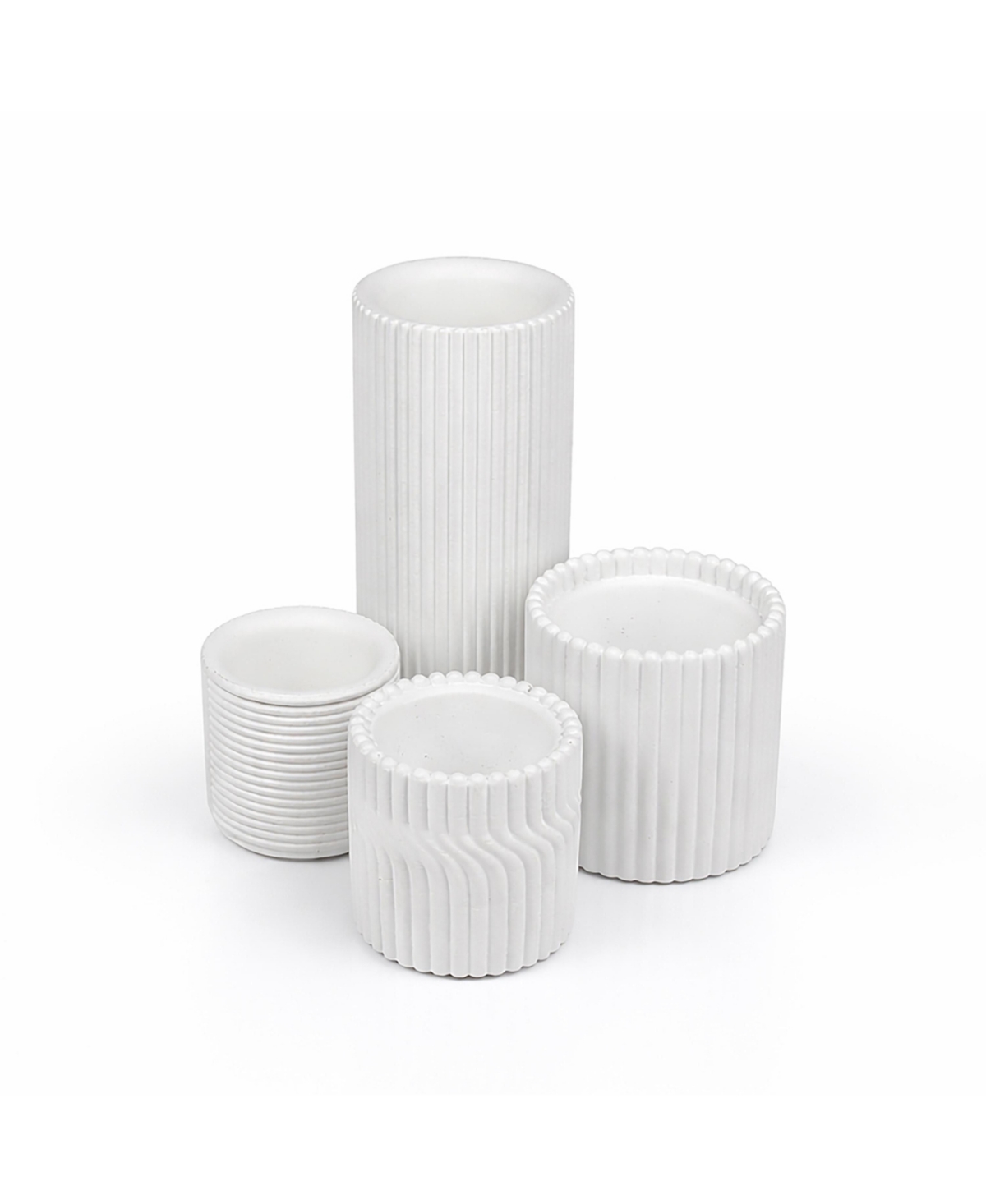 Click here for Noa Modern Minimalist Handmade Concrete Fluted Cyl... prices