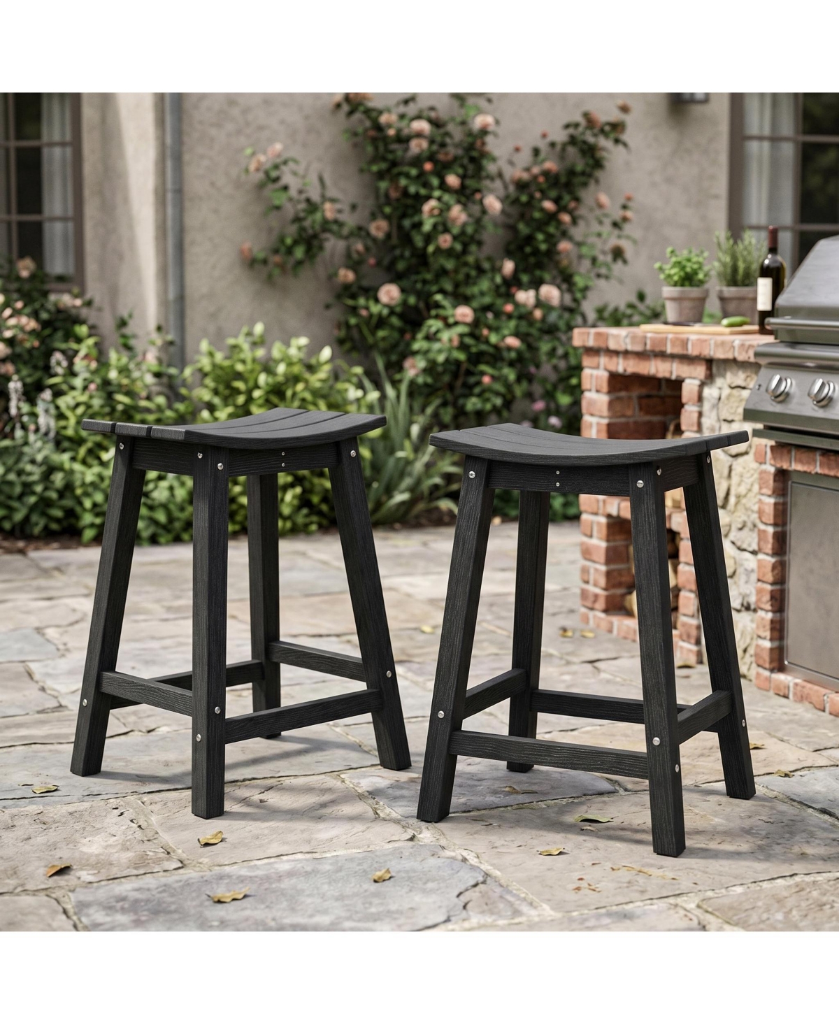 Click here for homfan Heavy Duty Outdoor Counter Height Bar Stool... prices
