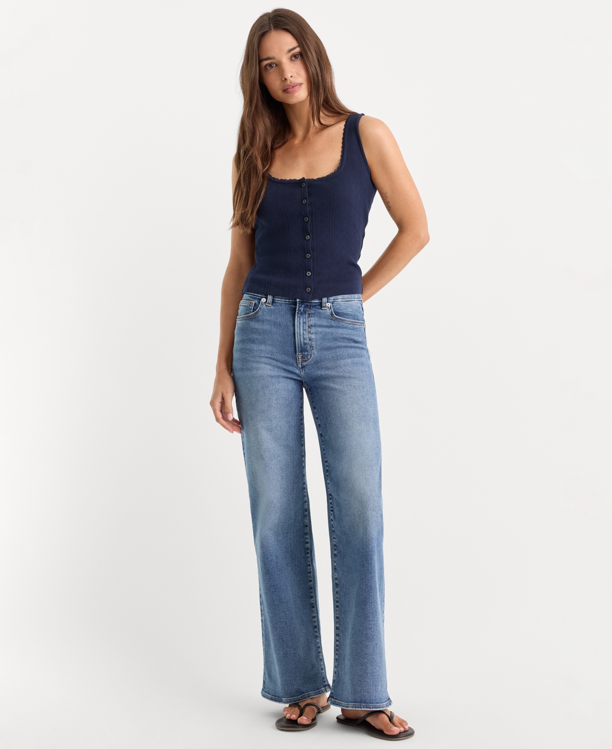 Click here for Good American Womens Always Fits Palazzo Wide-Leg... prices