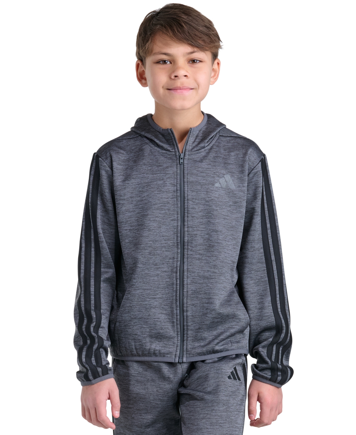 Click here for adidas Boys 8-20 Long-Sleeve Hooded Jacket - Dark... prices