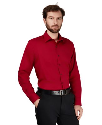 Men's Red Slim Fit Dress Shirts | Macy's