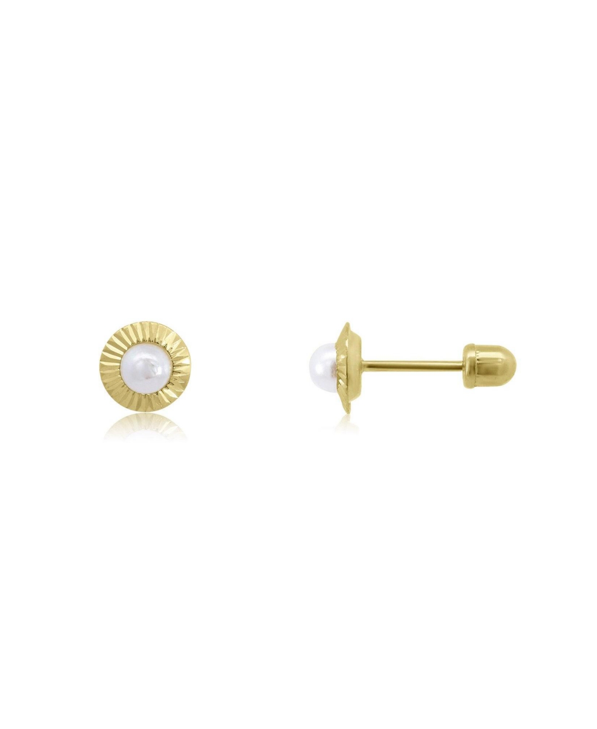 Click here for The Lovery Fluted Pearl Screw Back Stud Earrings -... prices