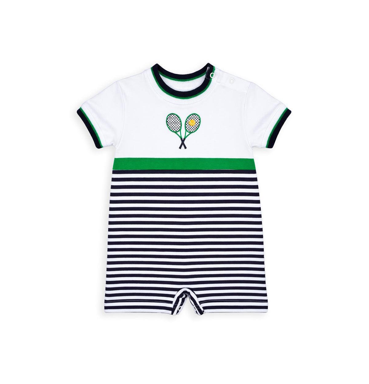 Click here for Florence Eiseman Baby Boy Stripe Knit Shortall wit... prices