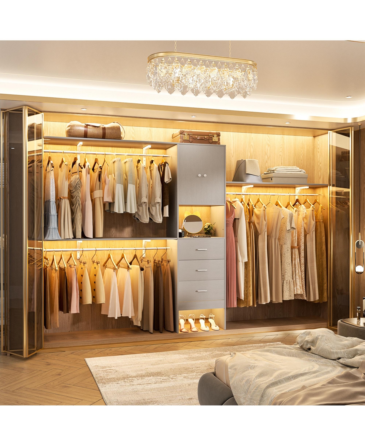 Click here for Aheaplus Wooden Closet System with Doors and Drawe... prices
