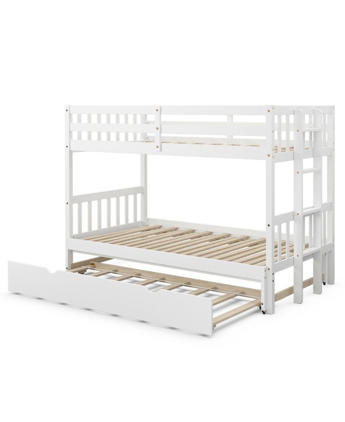 Click here for Gouun Twin Pull-Out Bunk Bed with Trundle Wooden L... prices