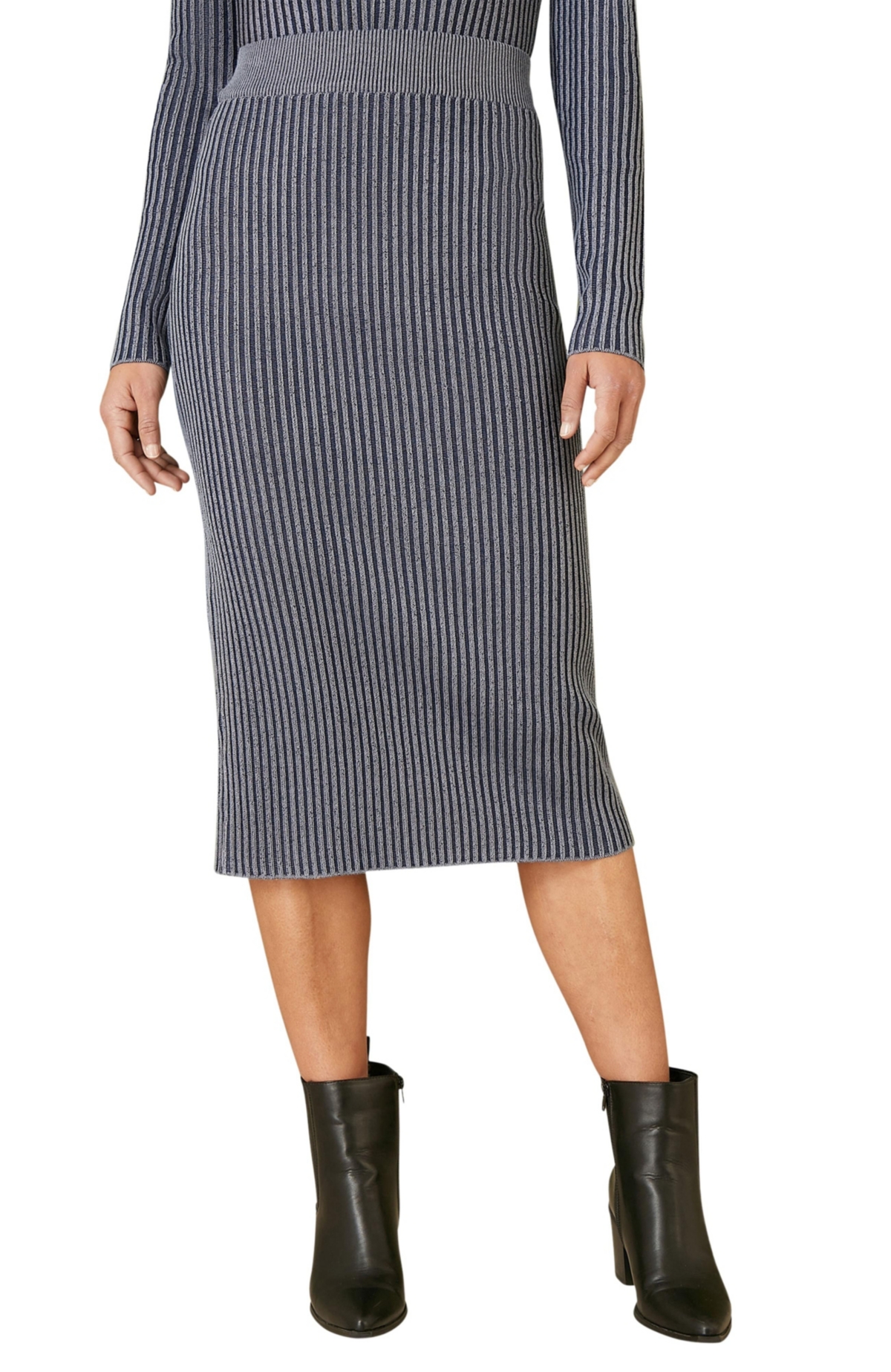 Click here for Yumi Womens Rib Knit Midi Skirt Stretch and Cozy -... prices