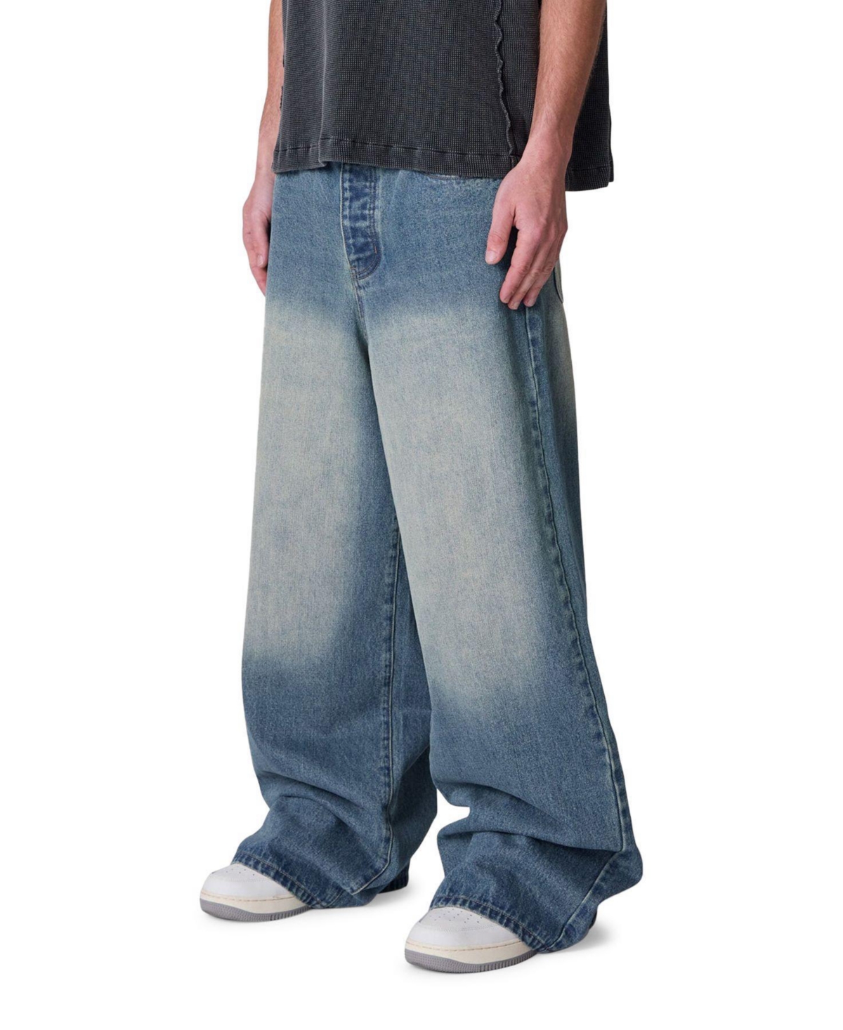 Click here for Mnml Mens Rave Washed Jeans - Blue prices
