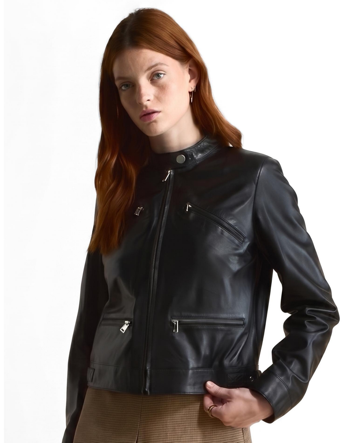 Click here for Furniq Uk Womens Leather Jacket - Black prices