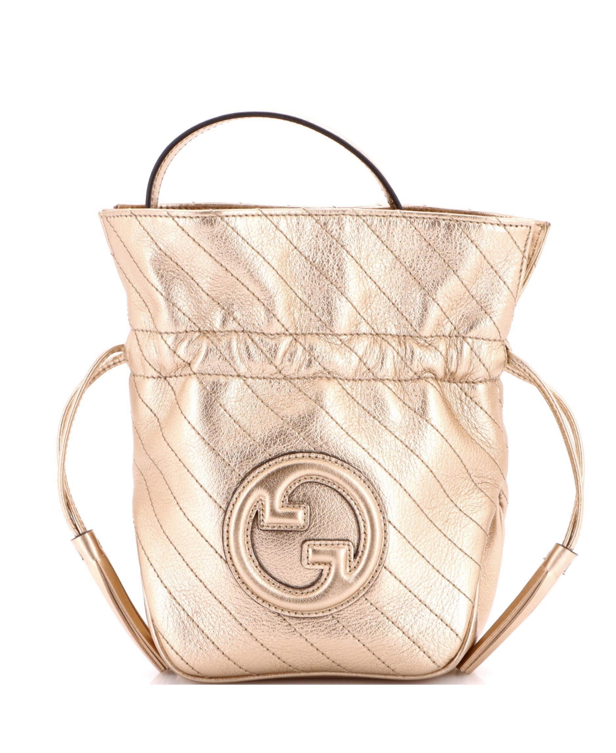 Click here for Pre-Owned Gucci Mini Blondie Nm Bucket Bag Diagona... prices