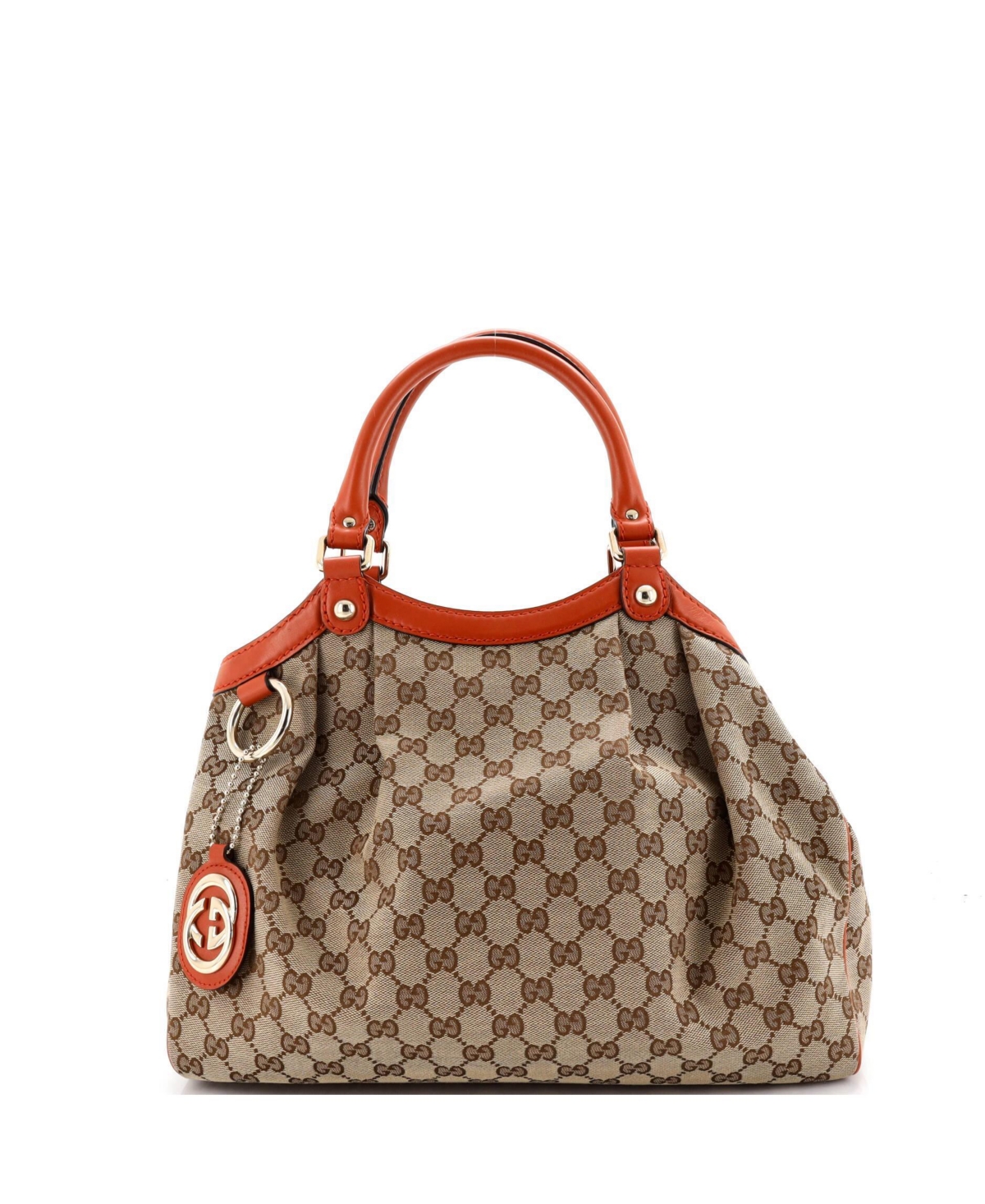 Click here for Pre-Owned Gucci Medium Sukey Tote Gg Canvas with L... prices