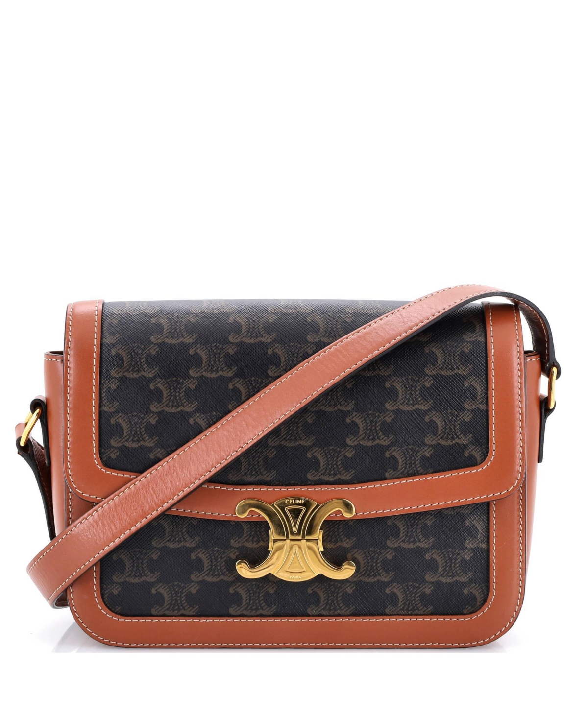 Click here for Pre-Owned Celine Medium Triomphe Shoulder Bag Trio... prices