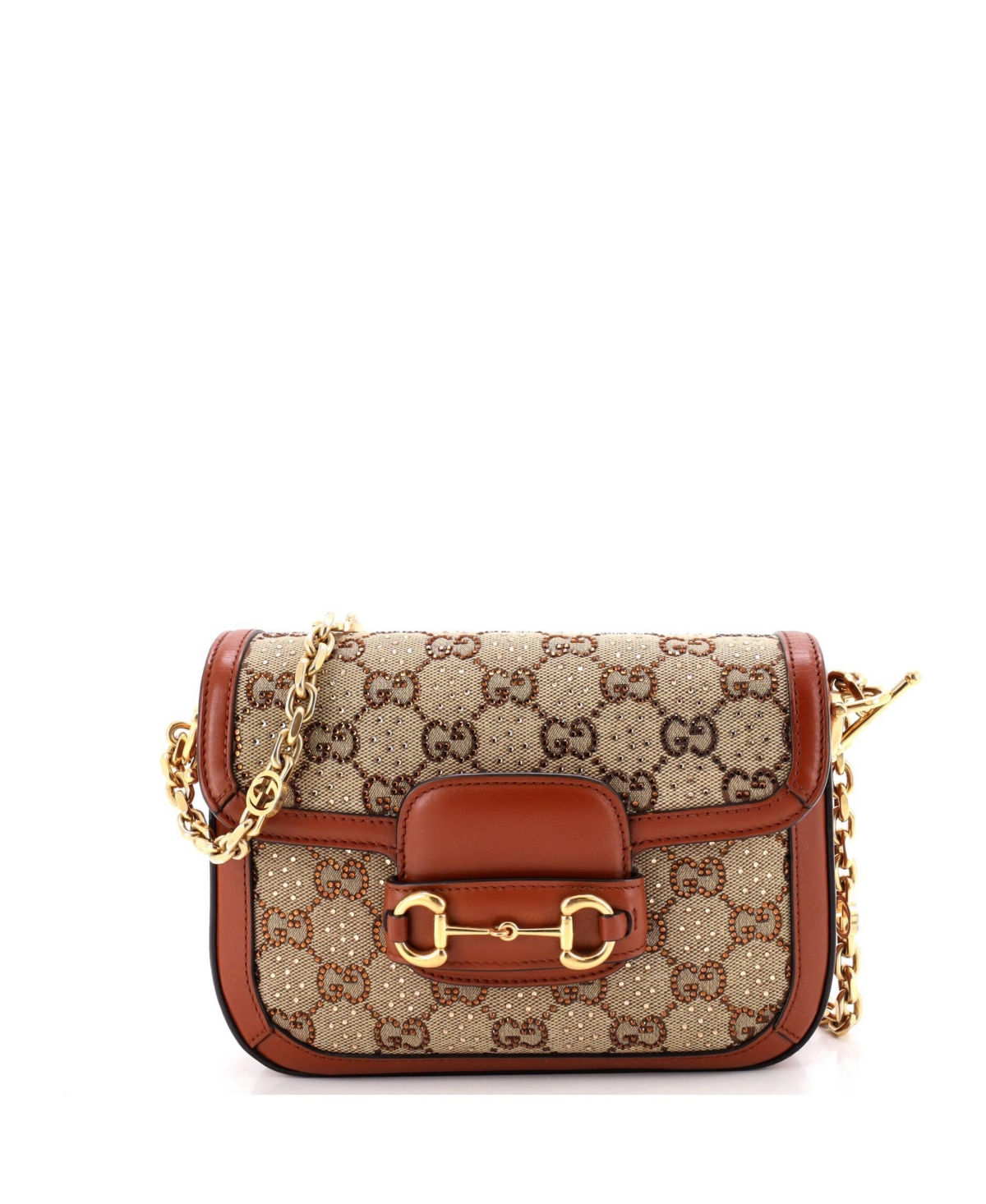Click here for Pre-Owned Gucci Mini Horsebit 1955 Shoulder Bag Cr... prices