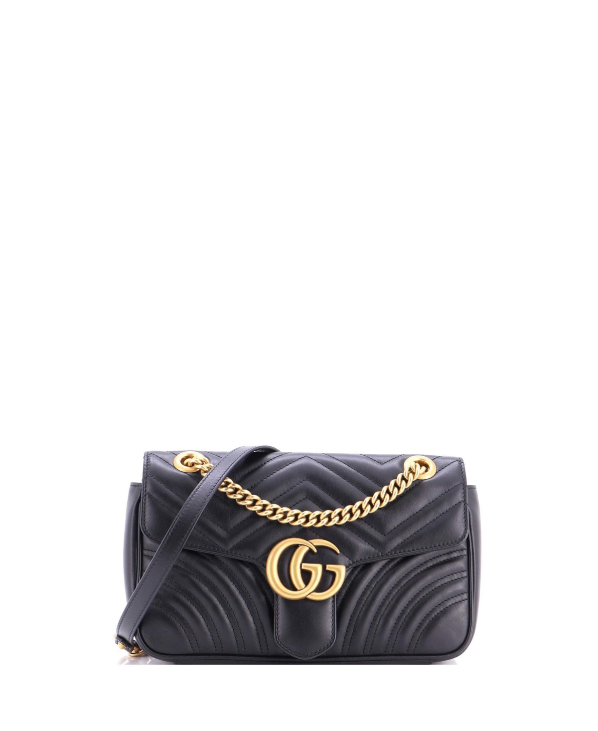 Click here for Pre-Owned Gucci Small Gg Marmont Flap Bag Matelass... prices