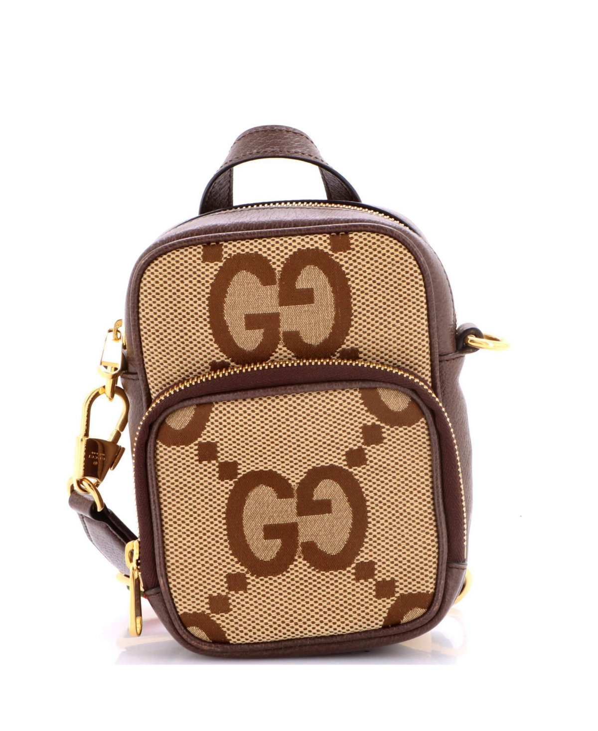 Click here for Pre-Owned Gucci Mini Front Pocket Web Crossbody Ba... prices