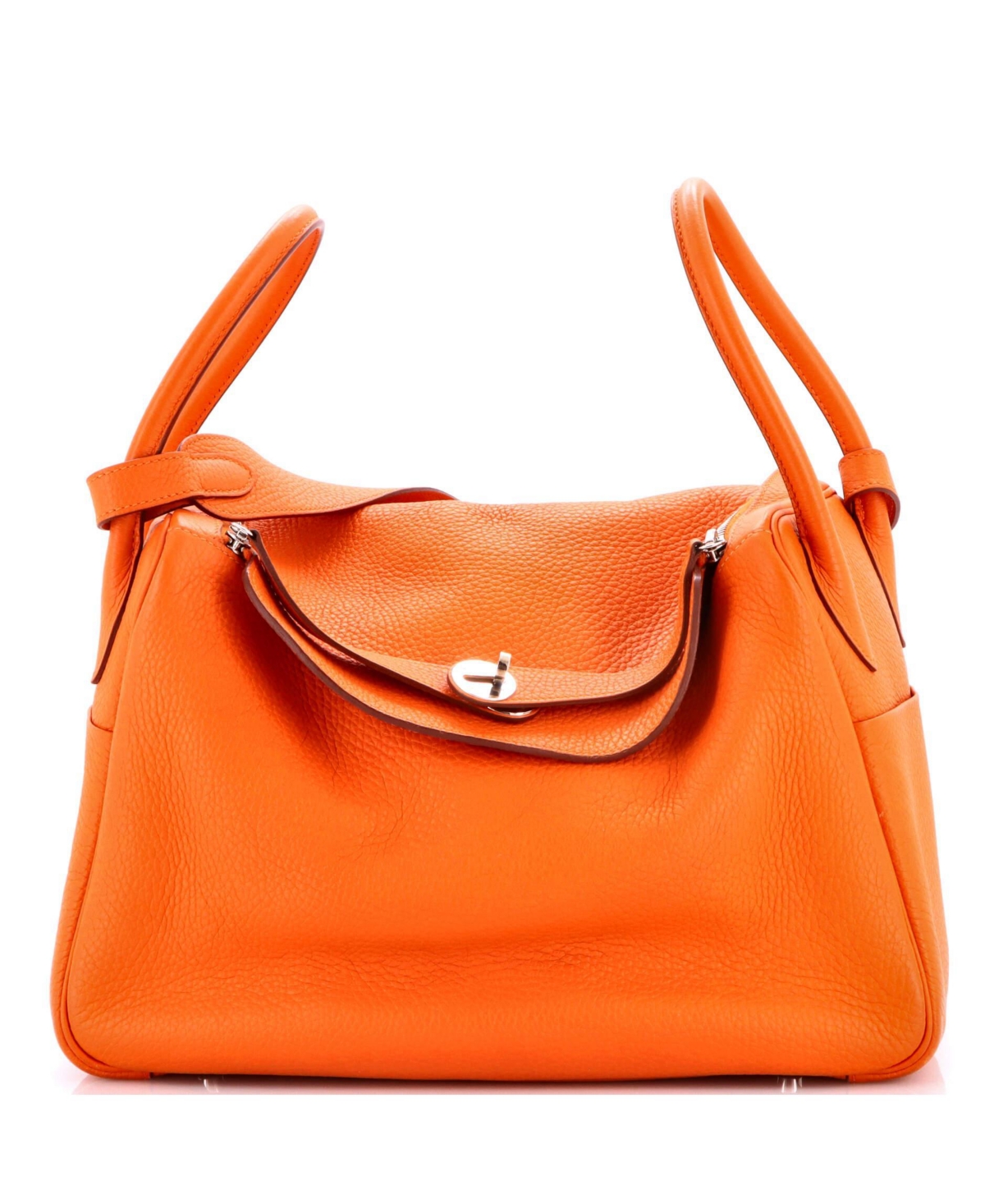 Click here for Pre-Owned HERMES 34 Lindy Bag Clemence - Orange prices