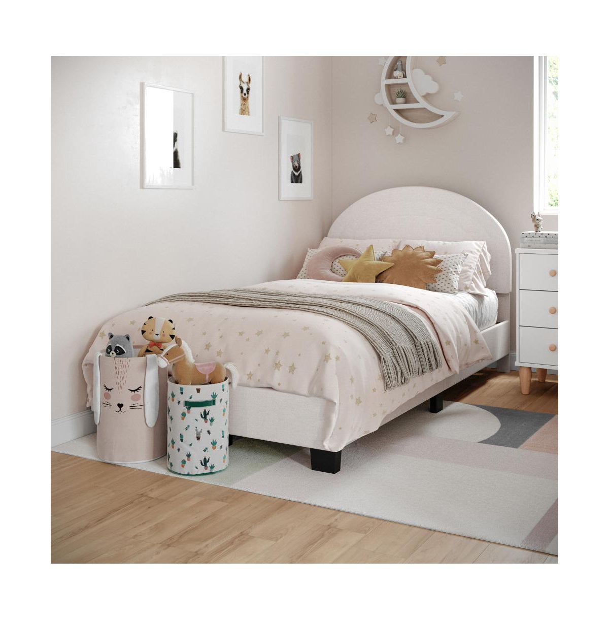 Click here for Buzz & Bloom Platform Bed Frame with Curved Headbo... prices