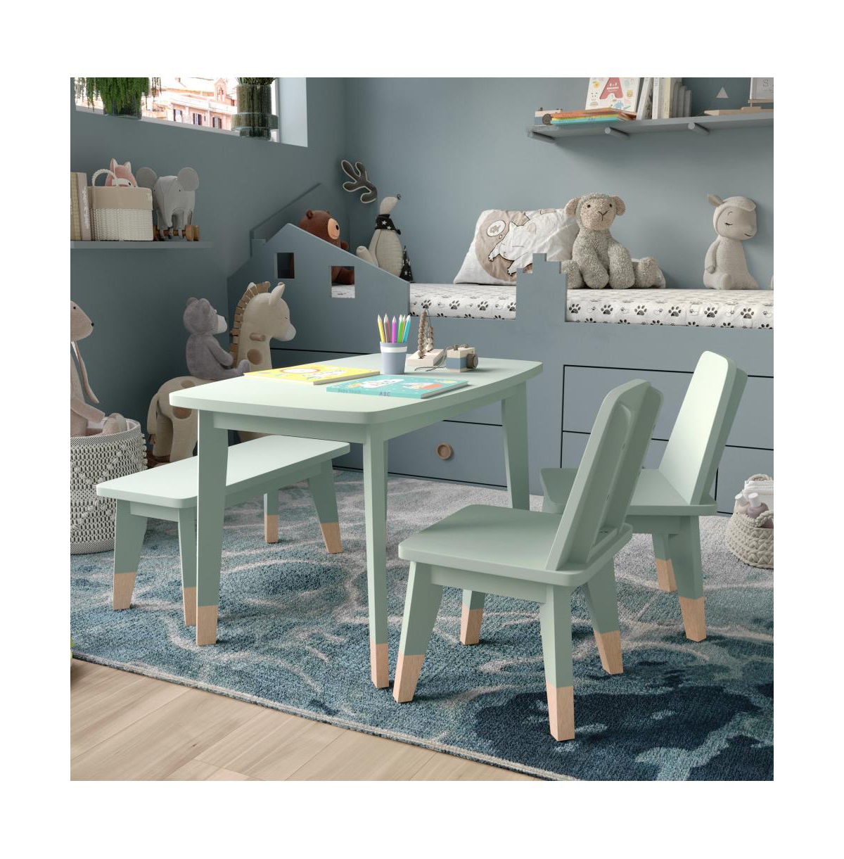 Click here for Buzz & Bloom Kids 4-Piece Wood Table  2 Chairs  an... prices