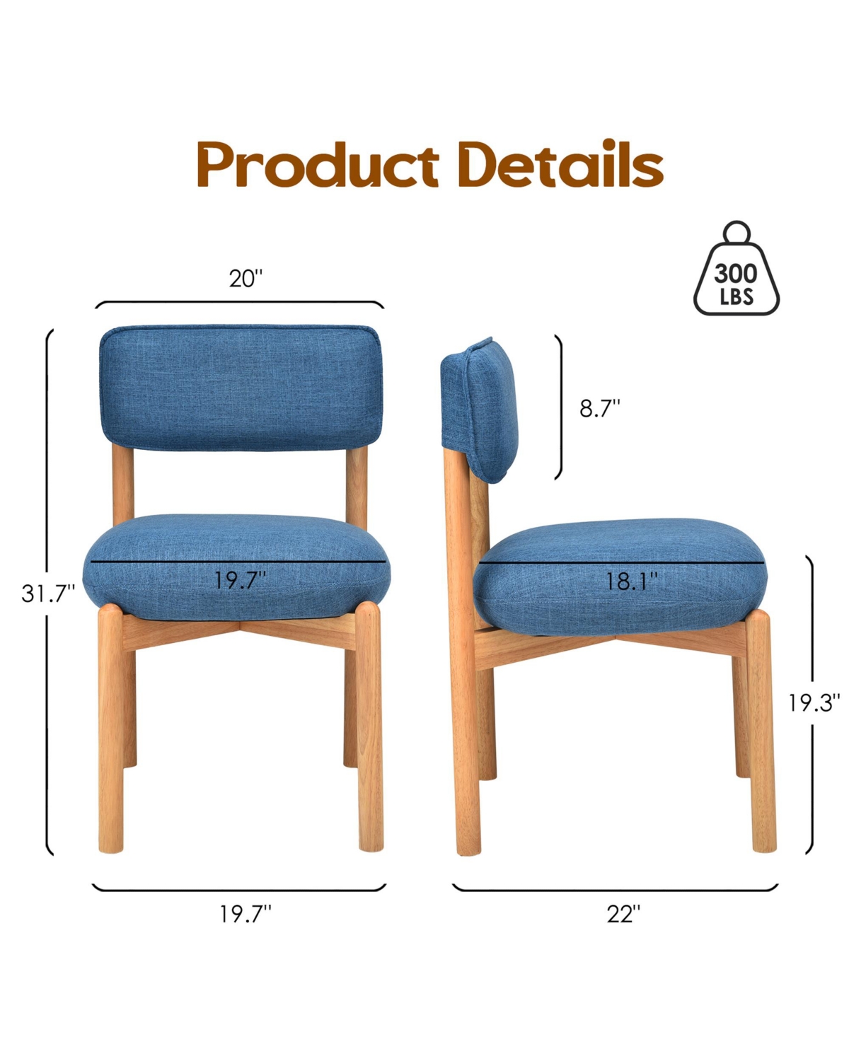 Click here for Clihome Modern Wooden Blended Linen Kaki Dining Ch... prices