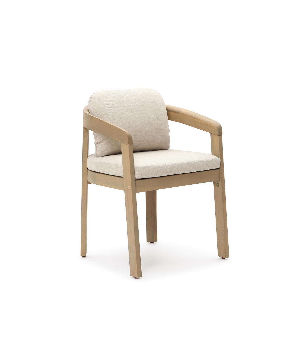 Click here for LuxenHome Acacia Patio Chair with Cushions  Durabl... prices