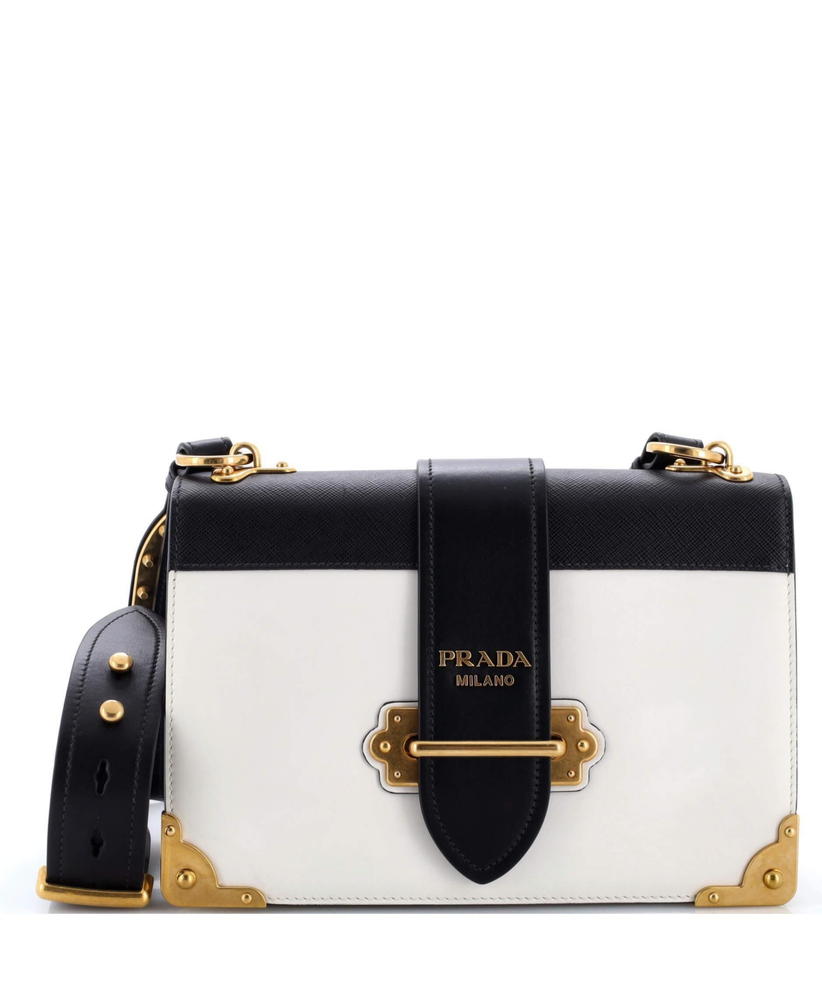 Click here for Pre-Owned Prada Large Cahier Crossbody Bag Leather... prices