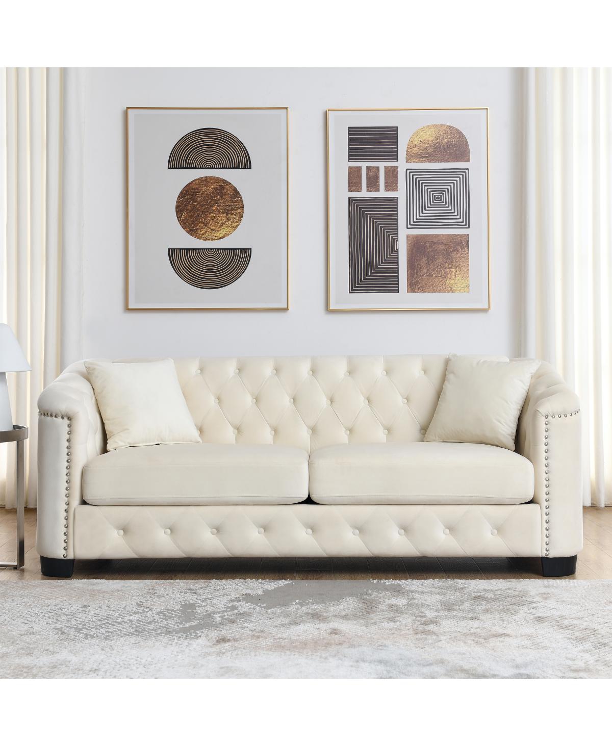 Click here for Streamdale Furniture Modern Chesterfield Velvet So... prices