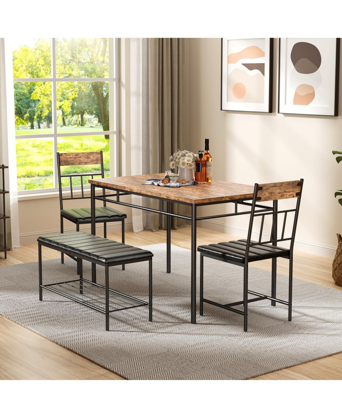 Click here for gaomon 4-Piece Kitchen Dining Table Set for 4 with... prices