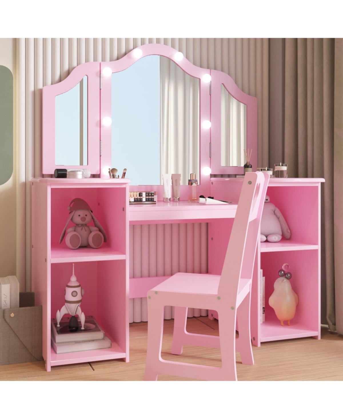 Click here for gaomon Princess Vanity Table and Chair Set for Gir... prices