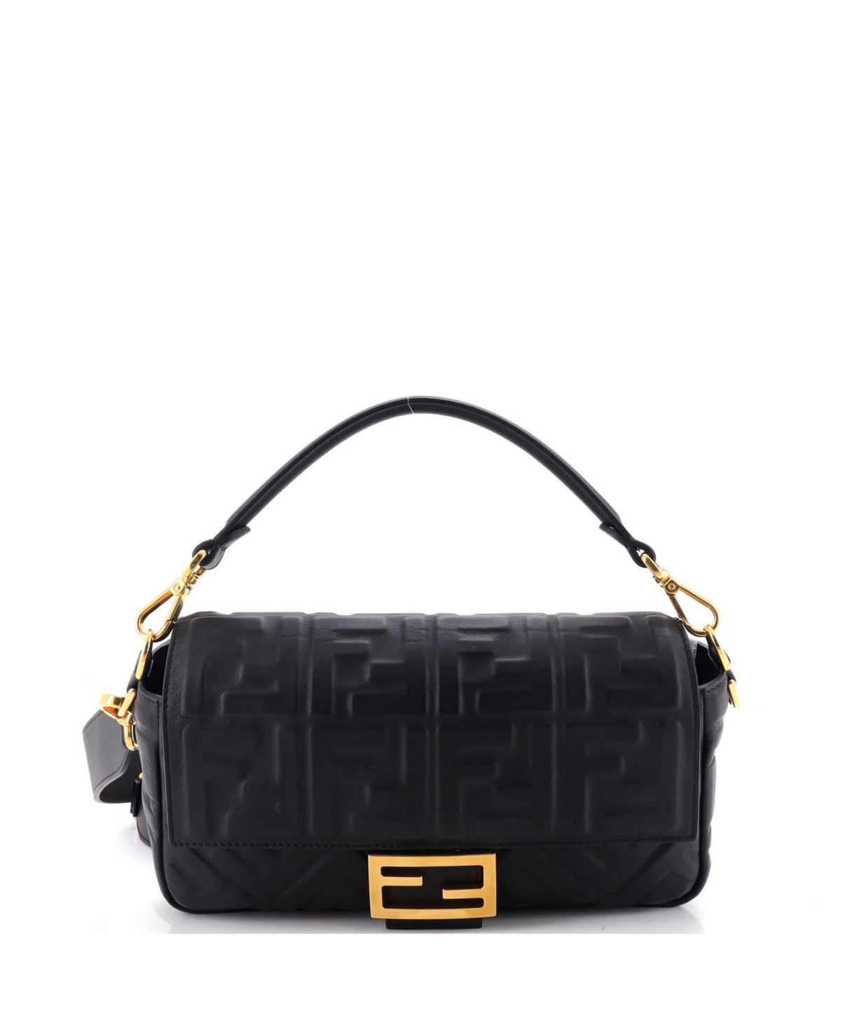 Click here for Pre-Owned Fendi Medium Baguette Nm Bag Zucca Embos... prices