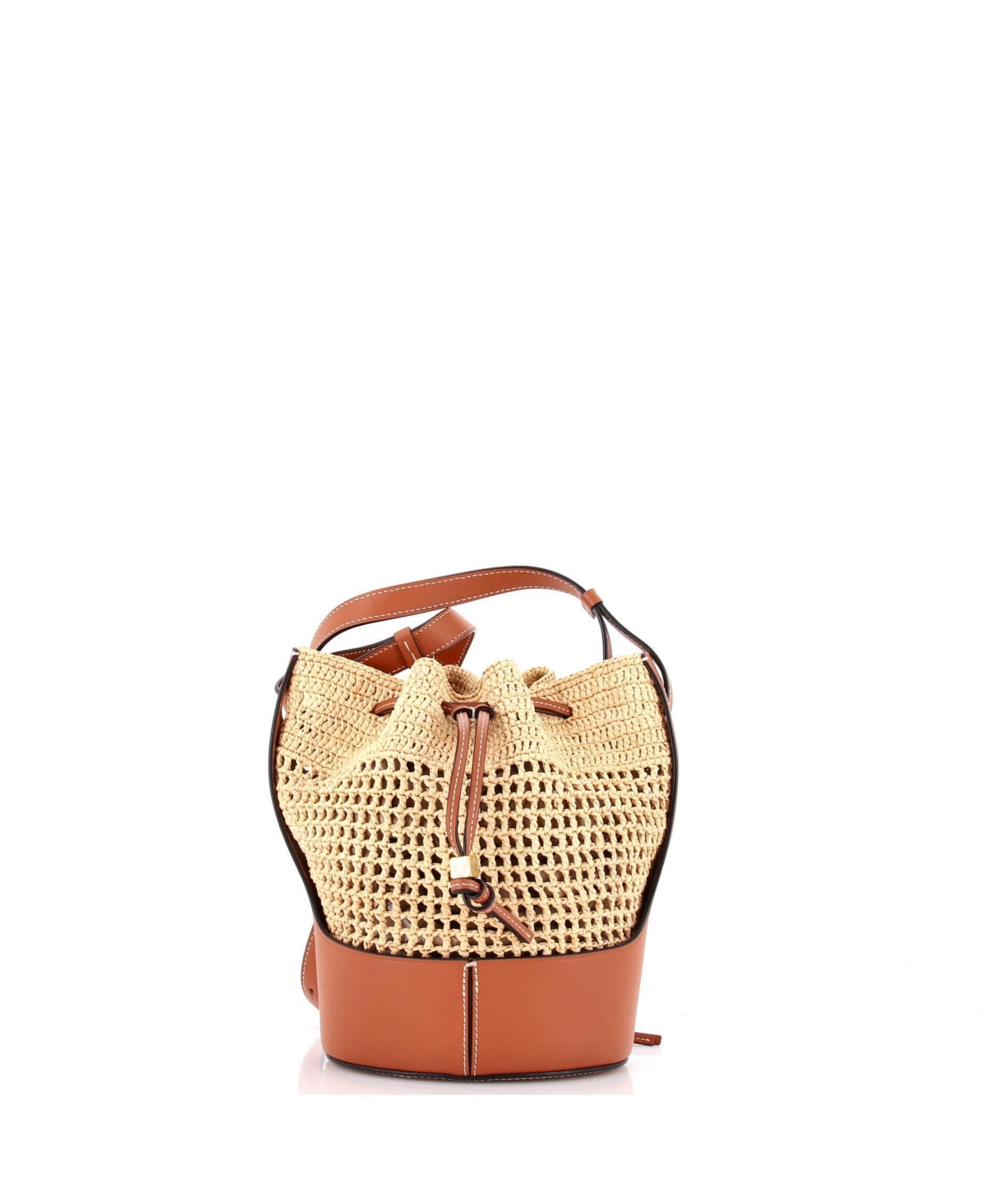 Click here for Pre-Owned Loewe Small Balloon Bucket Bag Raffia an... prices
