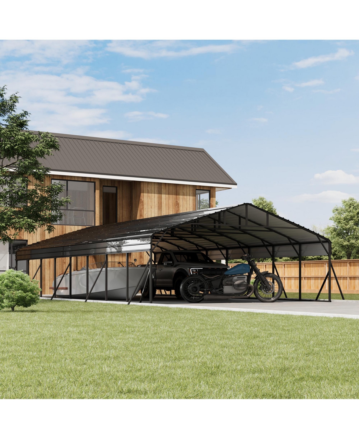 Click here for GarveeLife Metal Carport with Galvanized Steel Roo... prices