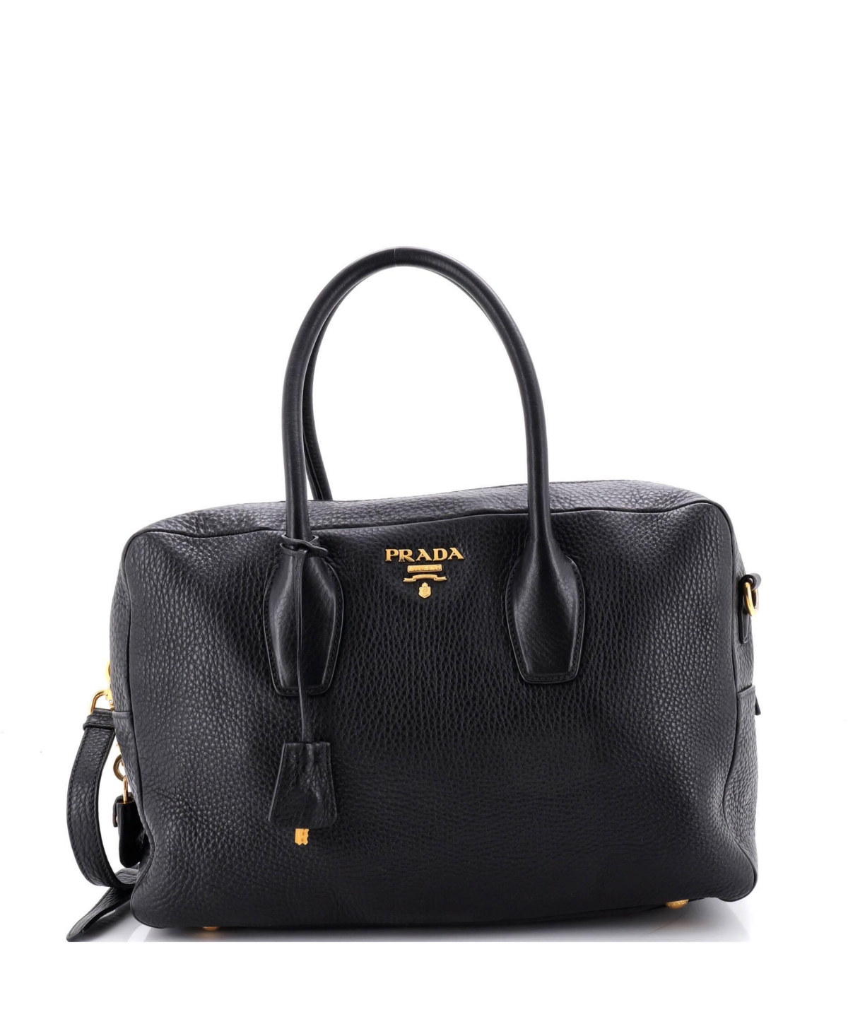 Click here for Pre-Owned Prada Medium Convertible Zip Satchel Vit... prices