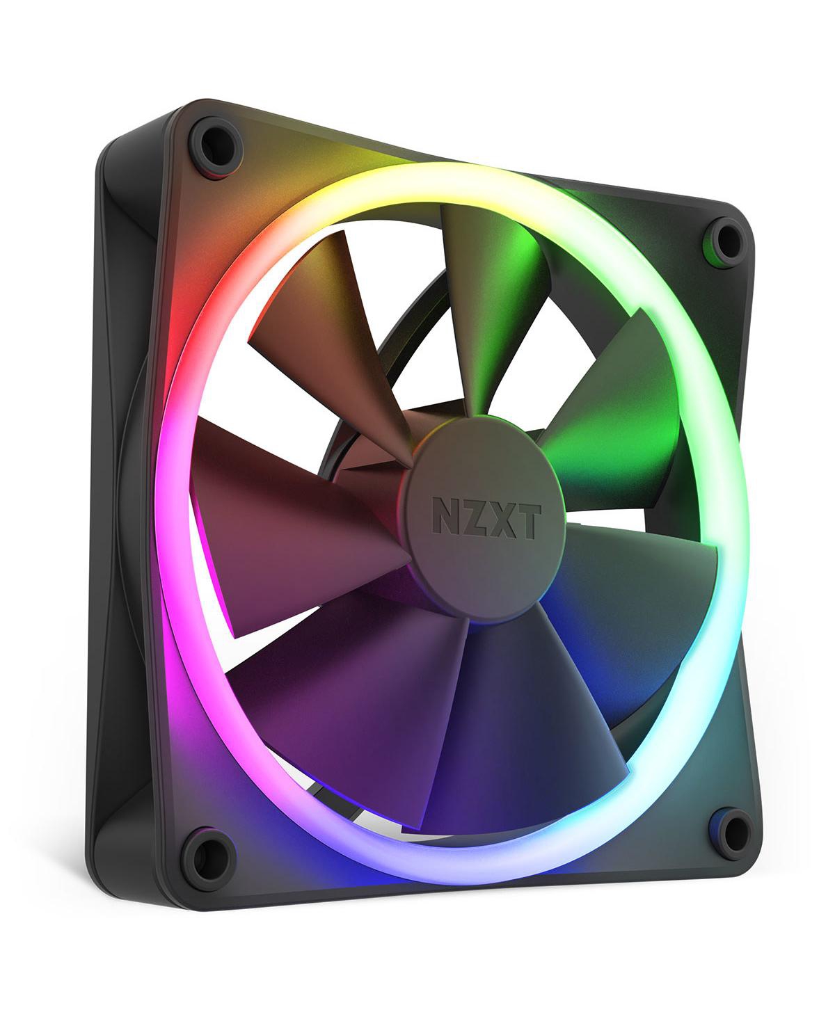 NZXT F120 RGB Fans - RF-R12SF-B1 - Advanced RGB Lighting Customization - Whisper Quiet Cooling - Single (RGB Fan & Controller Required & NOT...