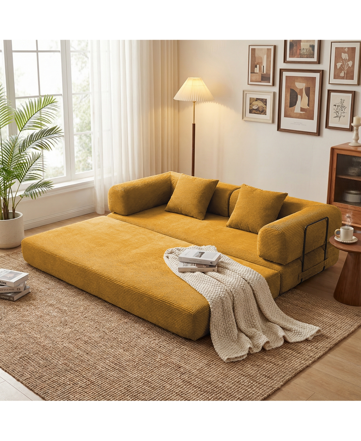 Click here for Clihome Coffee Convertible Sofa Bed  2-in-1 Foldab... prices