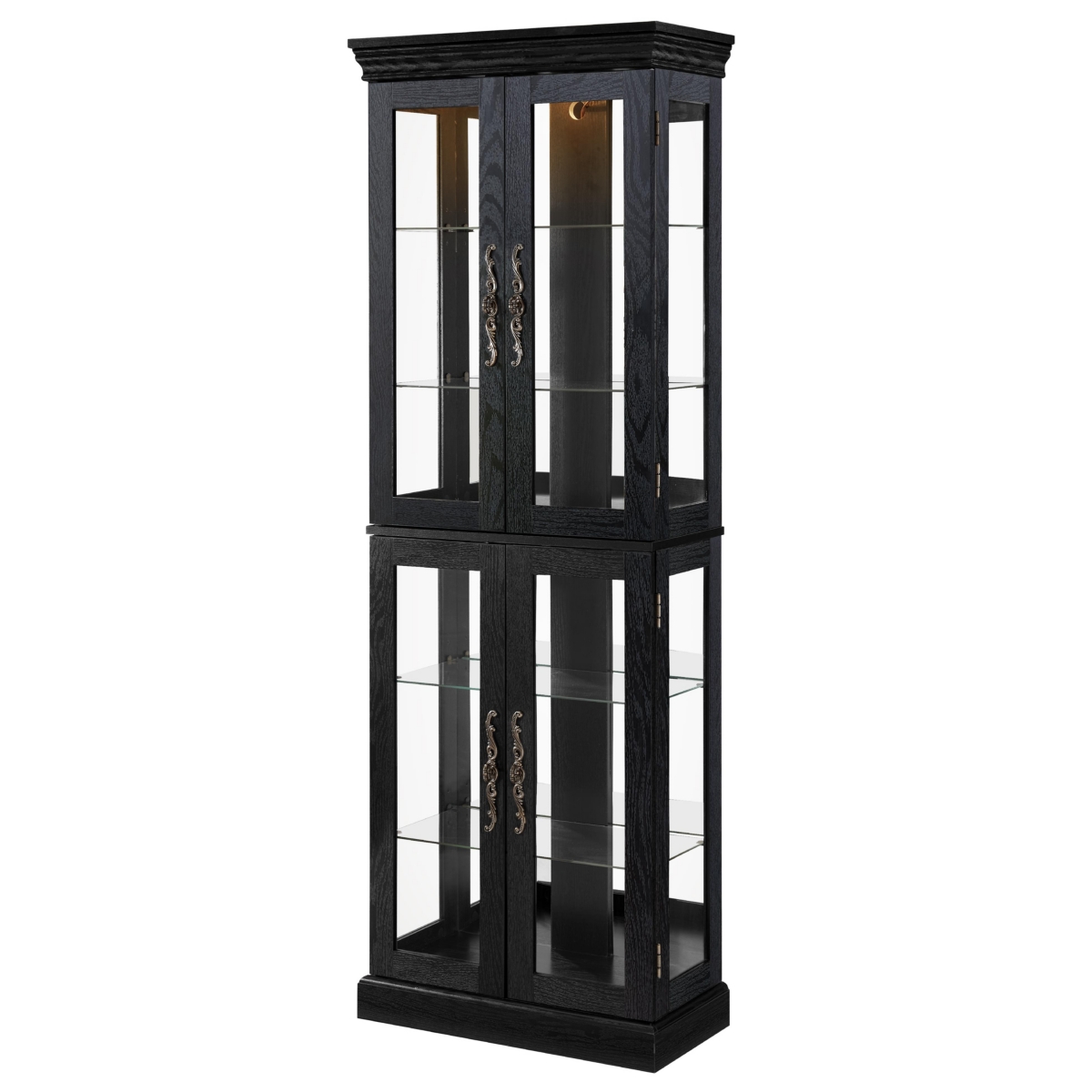 Click here for sumyeg Elegant Lighted Glass Curio Display Cabinet... prices