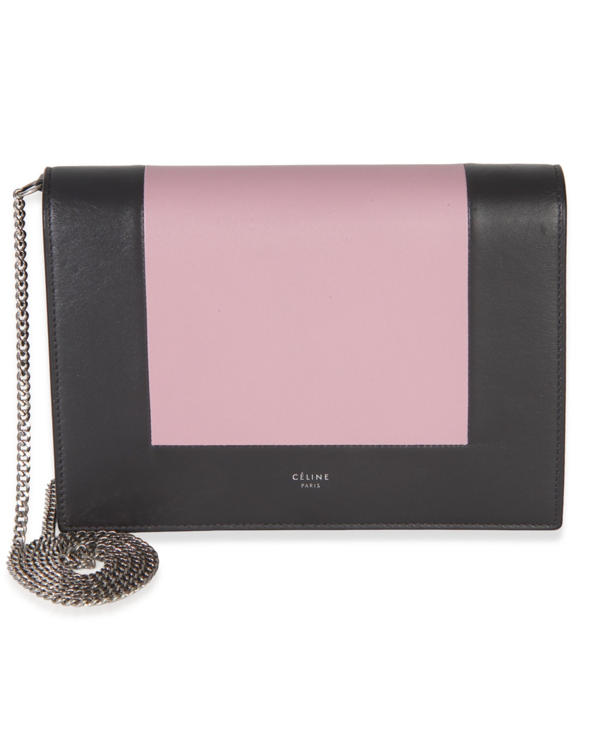 Click here for Pre-Owned Celine Grey Pink Smooth Calfskin Frame E... prices