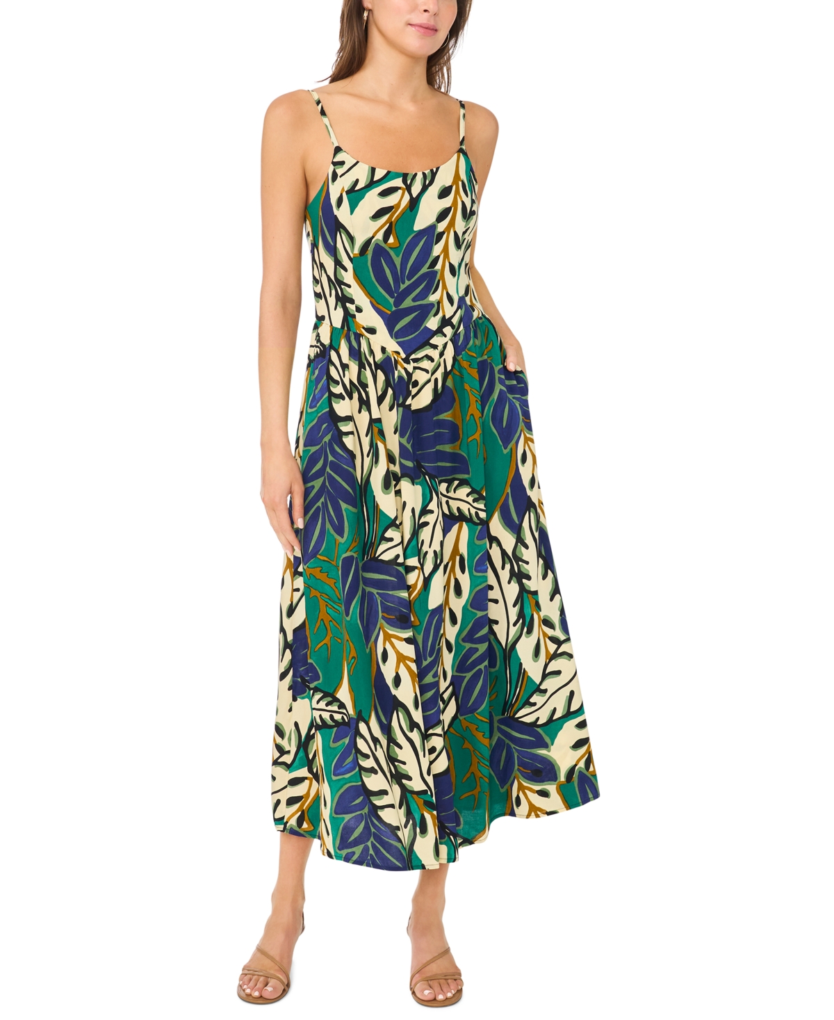 Click here for Msk Womens Floral Print Smocked Back Maxi Dress -... prices
