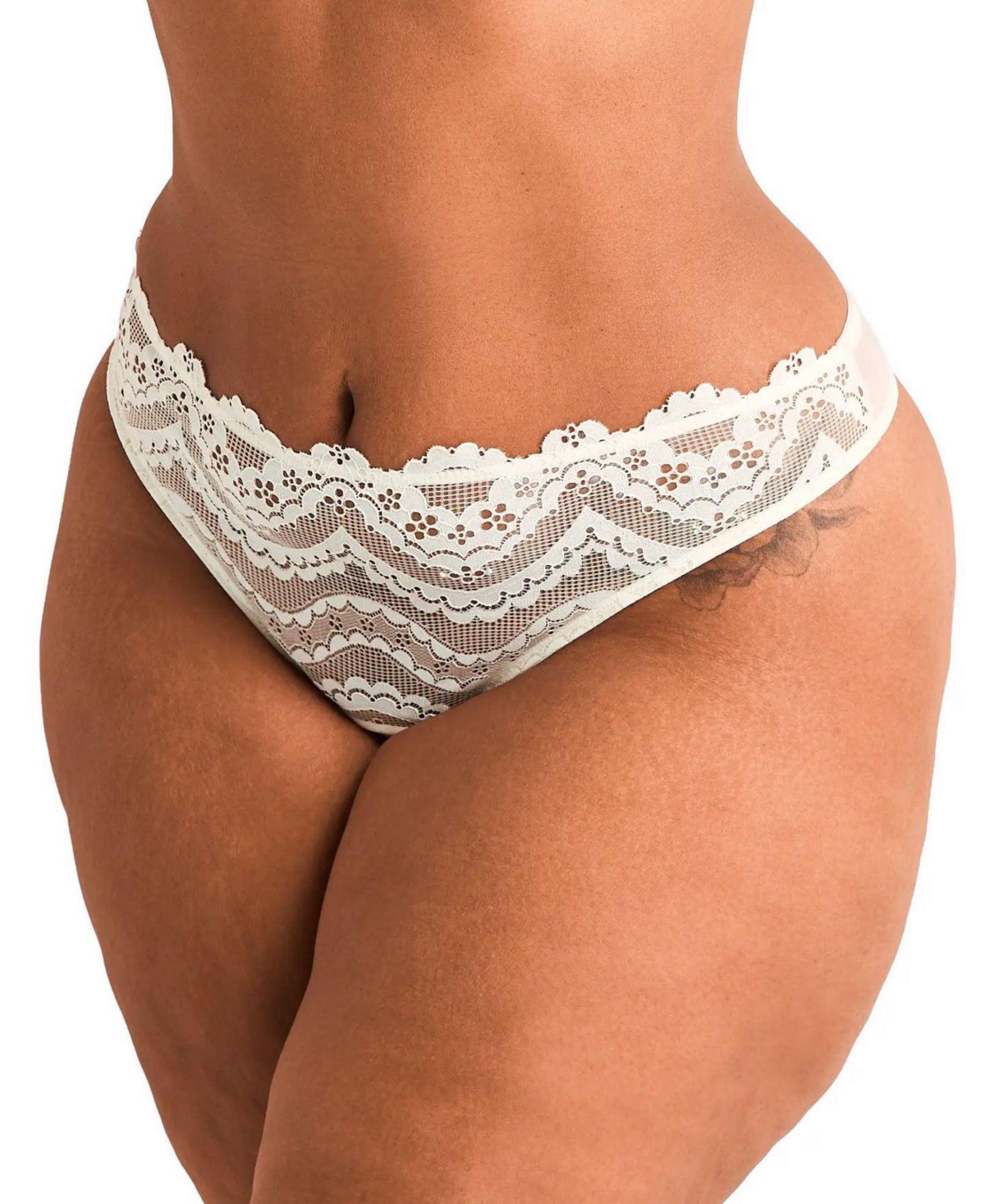 Click here for Adore Me Womens Farrah Thong Panty - Light white prices