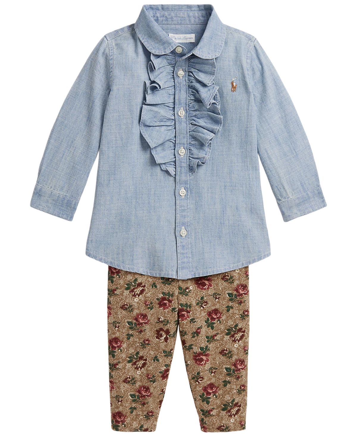Click here for Polo Ralph Lauren Baby Girls Long-Sleeve Top and P... prices