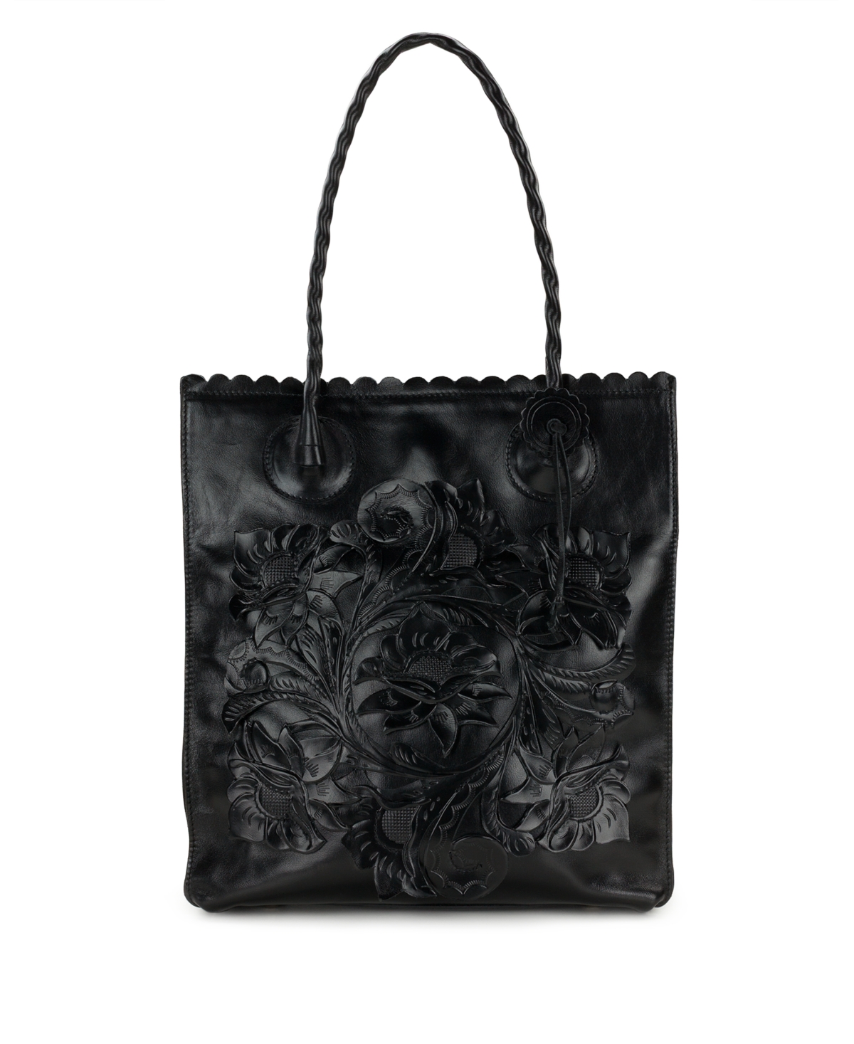 Click here for Patricia Nash Cavo Tooled Applique Leather Mini To... prices