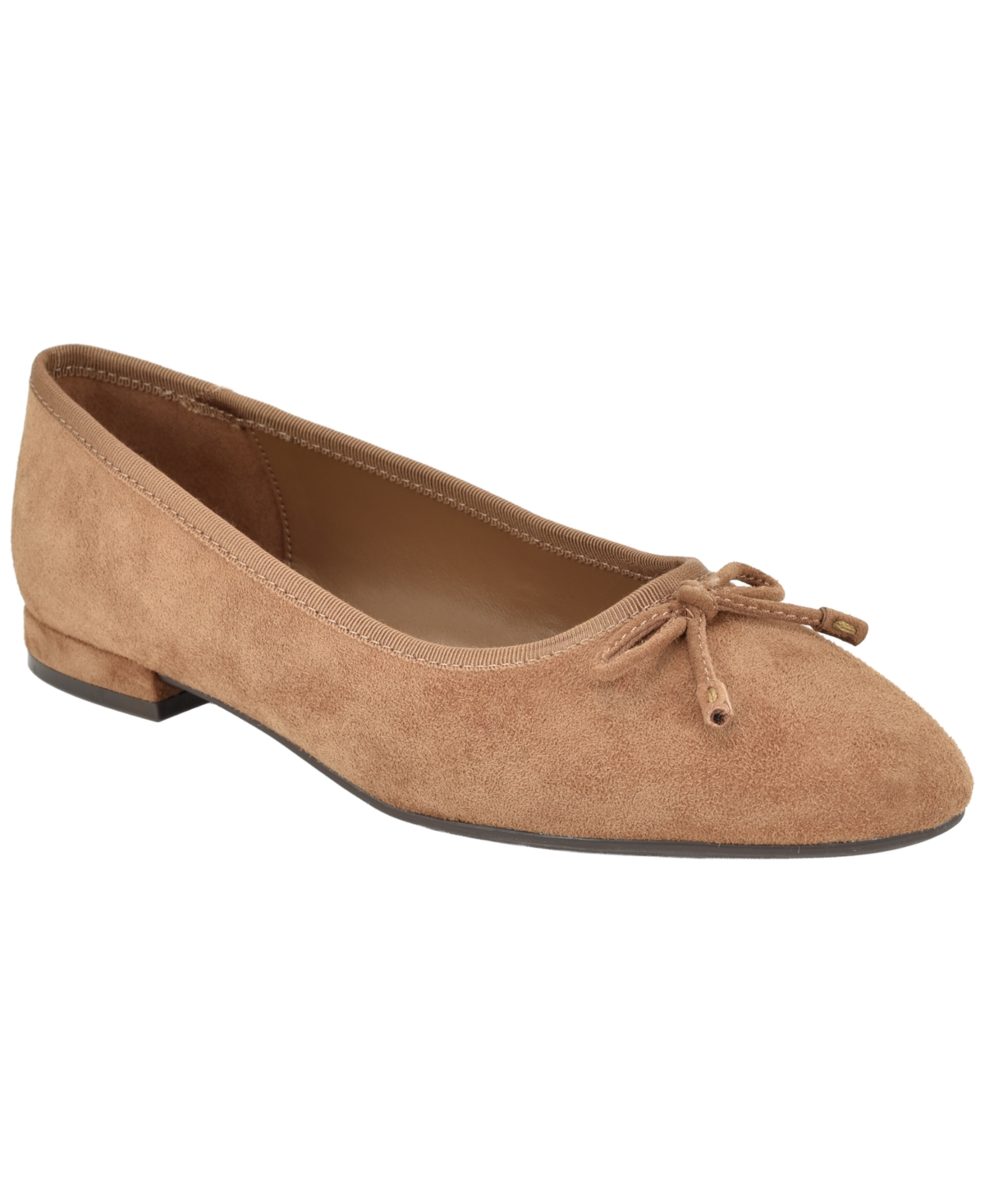 Click here for Calvin Klein Womens Cyrie Suede Low Block Heel Bal... prices