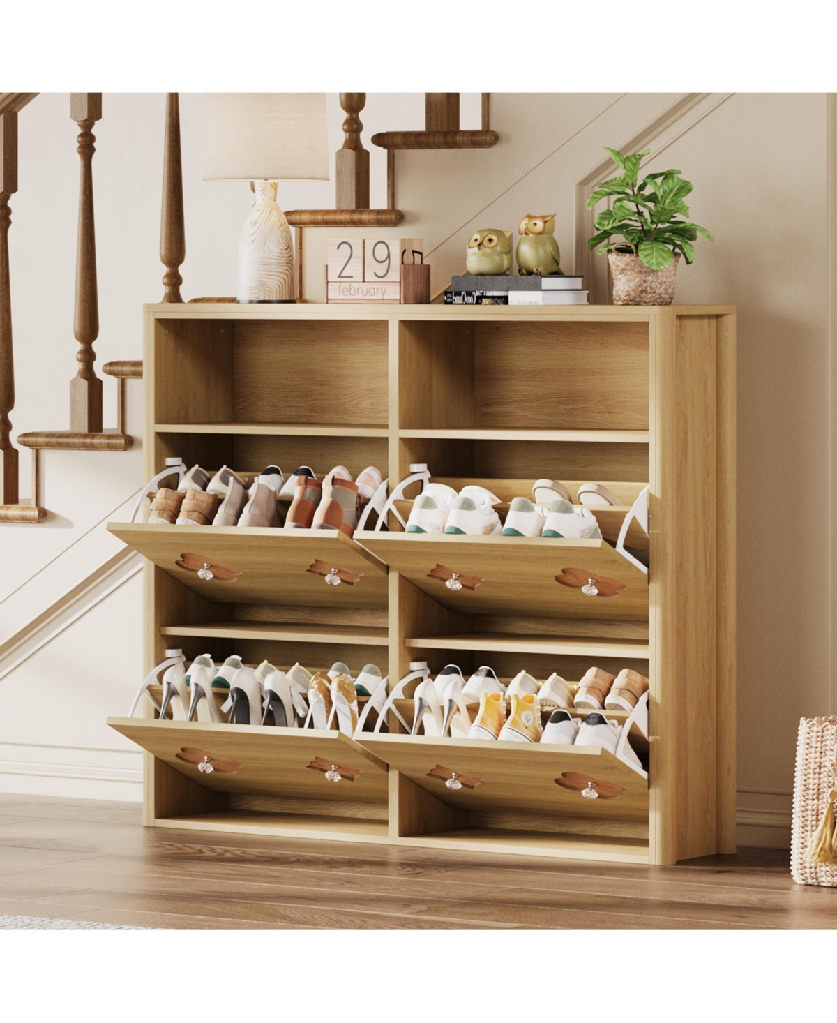 Click here for gaomon 4 Flip Freestanding Drawers Shoe Cabinet  S... prices