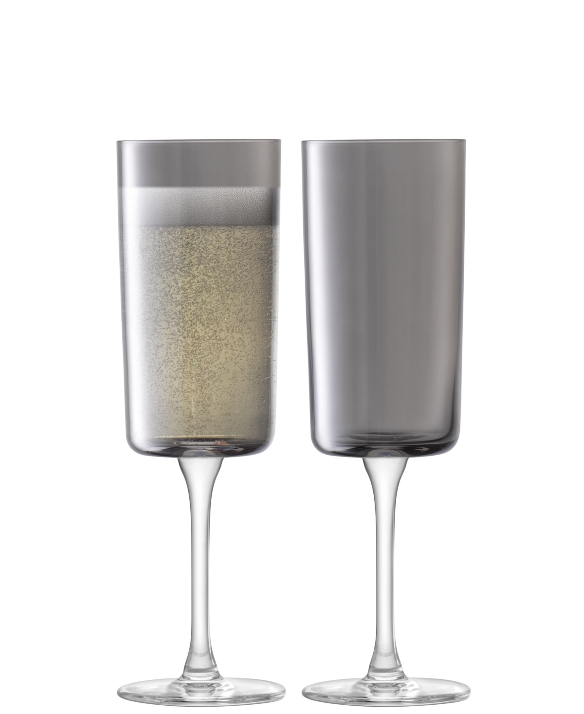 Click here for Lsa Lunar Champagne Flutes  Set of 2 - Gray prices