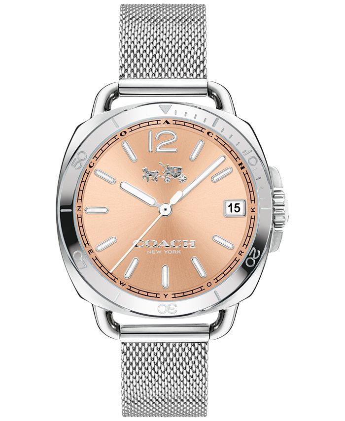 COACH Women's Tatum Stainless Steel Mesh Bracelet Watch 34mm 14502635 ...