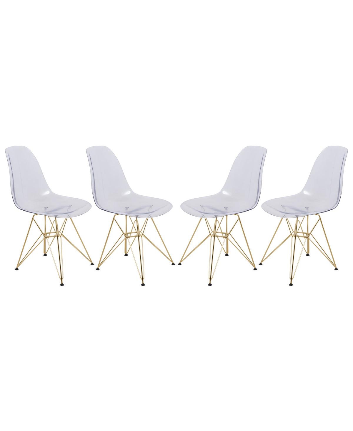 Click here for LeisureMod Cr2o Dining Chair Set of 2 Molded Acryl... prices